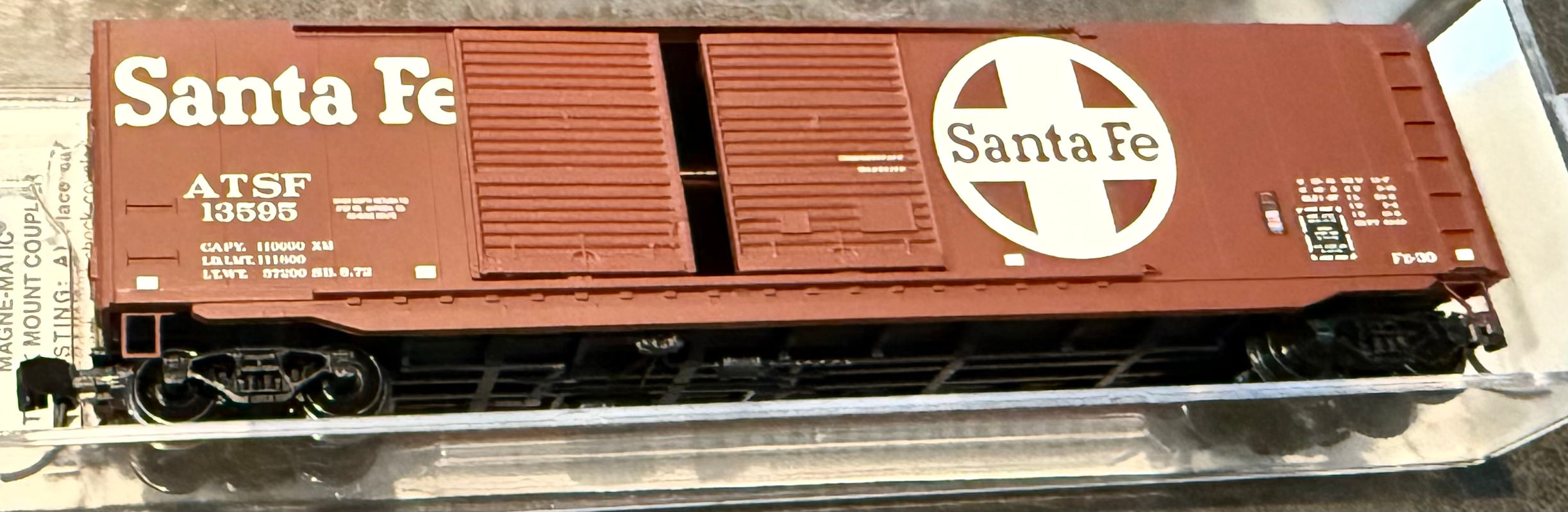 Micro Trains N Scale 03 00 121 ATSF 50’ Standard Box Car Double Doors – A&S Trains