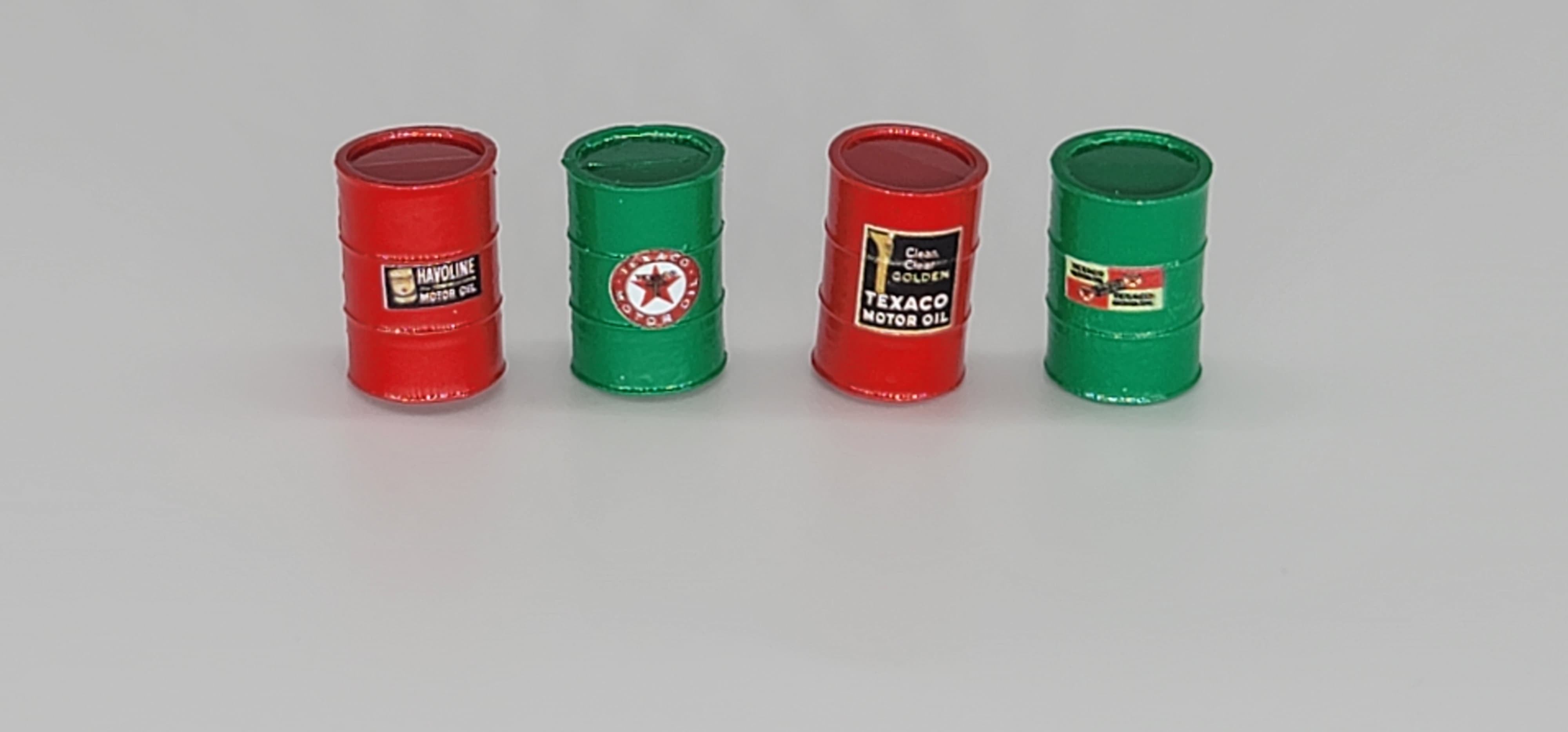 JL Innovative Design S Scale 1562 Texaco Oil Barrels (4) – A&S Trains
