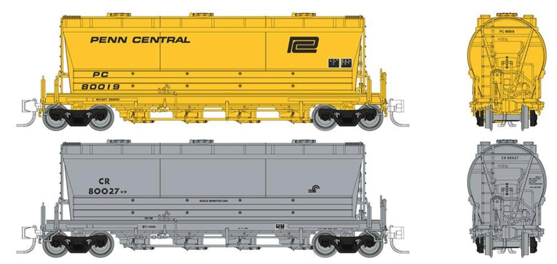 Rapido Trains N Scale Flexi Flo Hopper 533009 (Late): PC/CR Scale Test ...