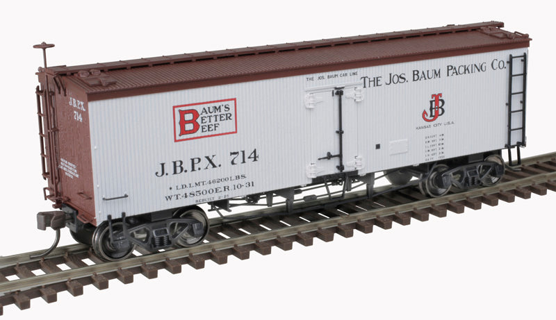 Atlas H.O. Scale 20 007 195 Baum's Better Beef 36' Wood Reefer 714 – A ...