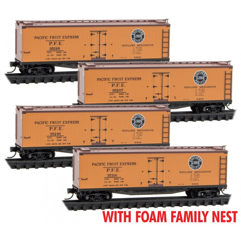Micro-Trains N-Scale PFE UP/SP 4-pk RP#219 FOAM 933 00 219 – A&S Trains