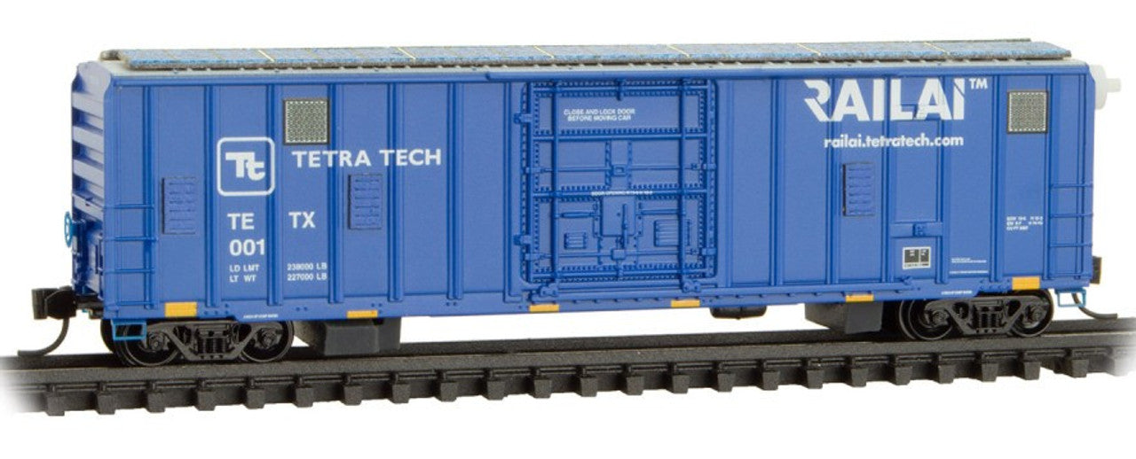 Micro-Trains N-Scale 50' Rib Side Boxcar Tetra Tech Test Car TETX #001 ...