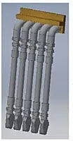 Cal-Scale H.O Scale 5 Line MU Hose -- Plastic pkg(4) – A&S Trains