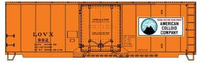 Accurail HO Scale 8141-2 American Colloid Company 40' Insulated Steel ...