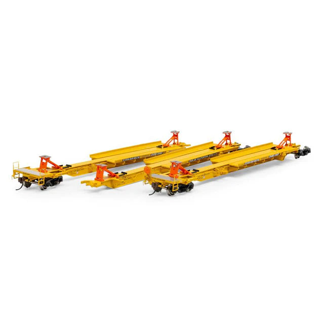 Athearn ATH41097 57' Trinity Spine Car 3 car set TTRX #361076 HO Scale ...