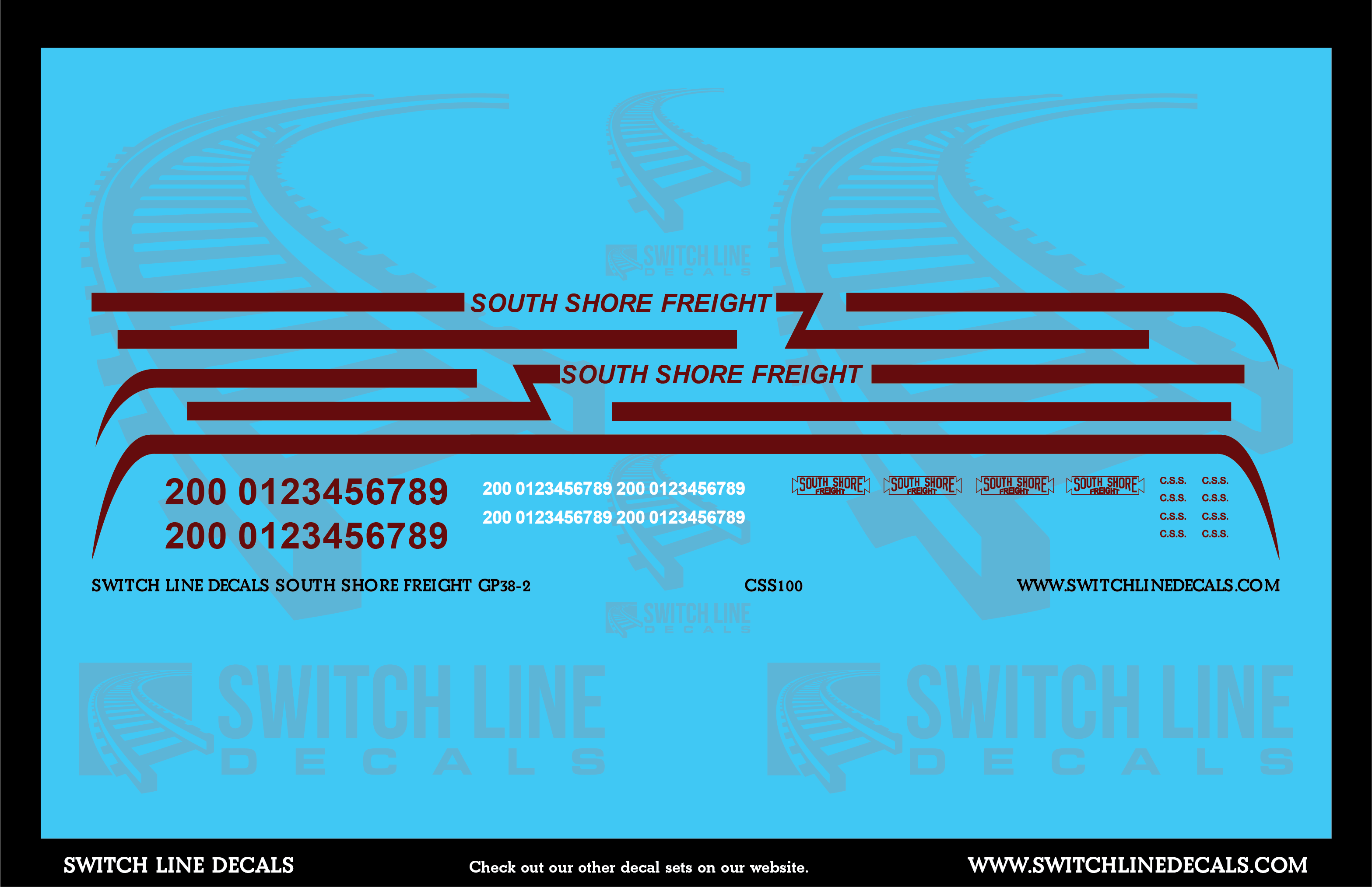 N Scale Chicago South Shore CSS GP38 Locomotives Decal Set – A&S Trains