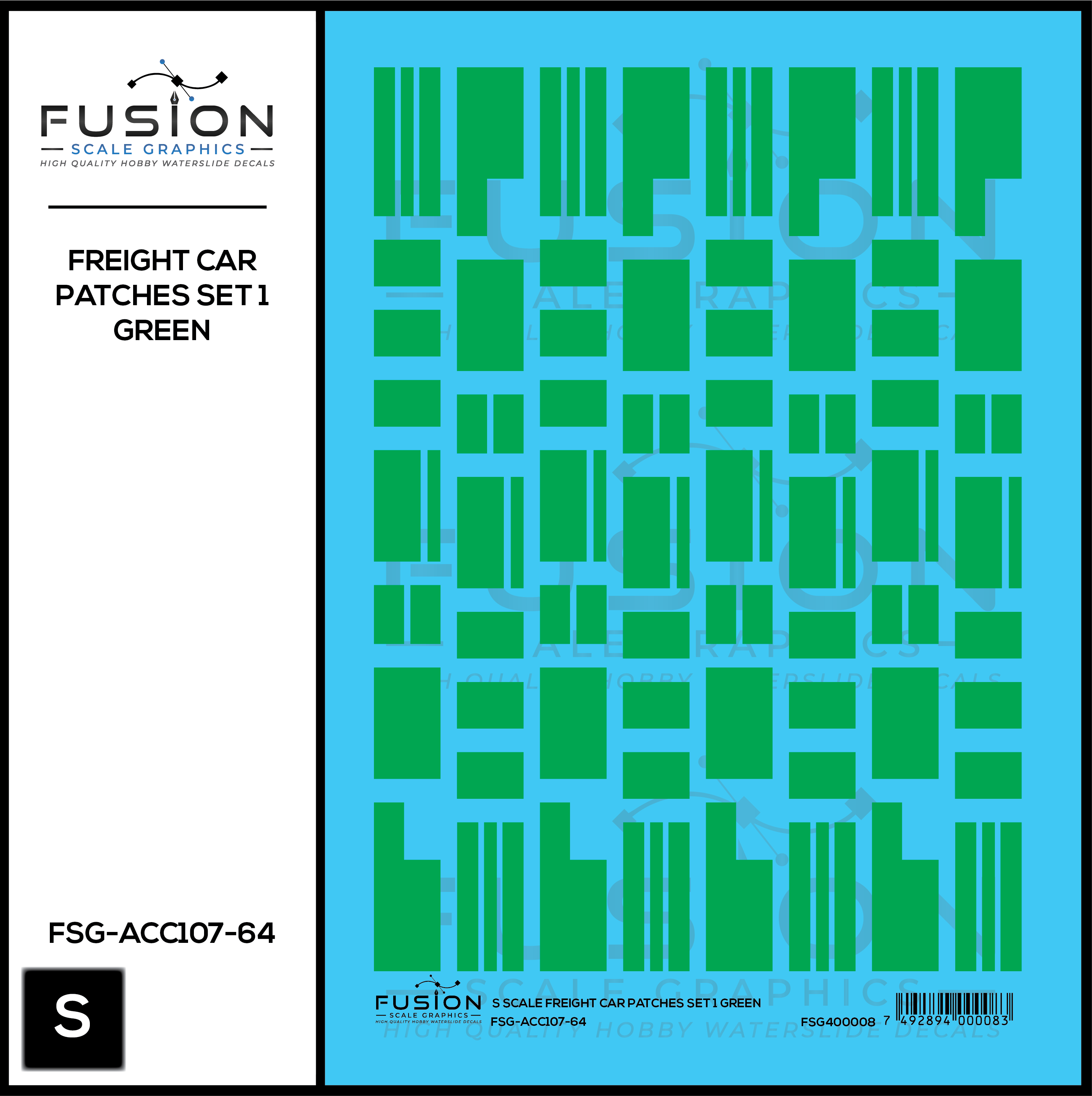 S Scale Freight Car Patches Set 1 Green Decal Set – A&S Trains