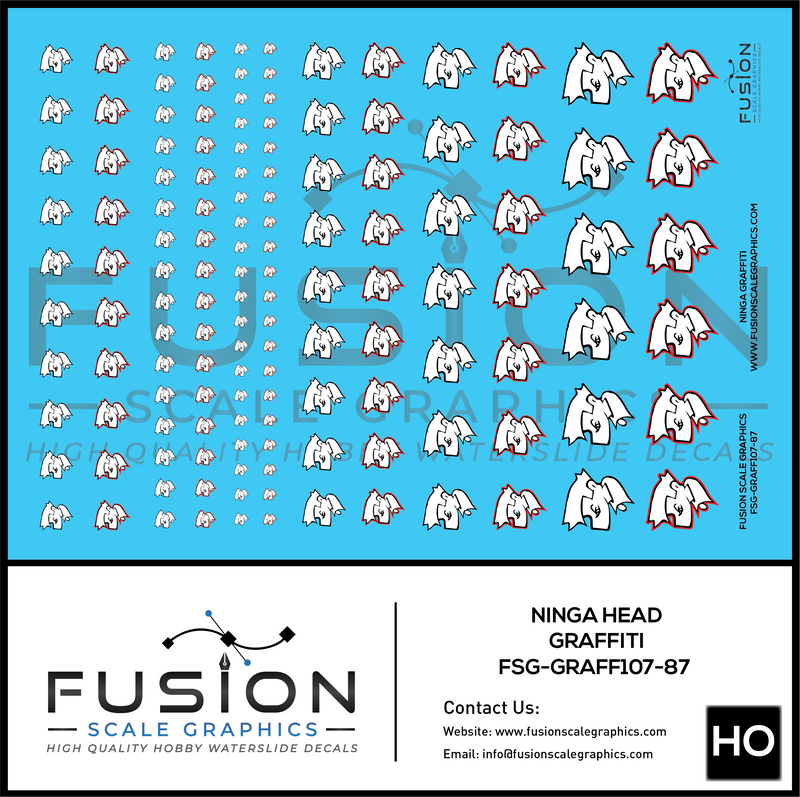 HO Scale Ninja Head Graffiti Decal Set – A&S Trains
