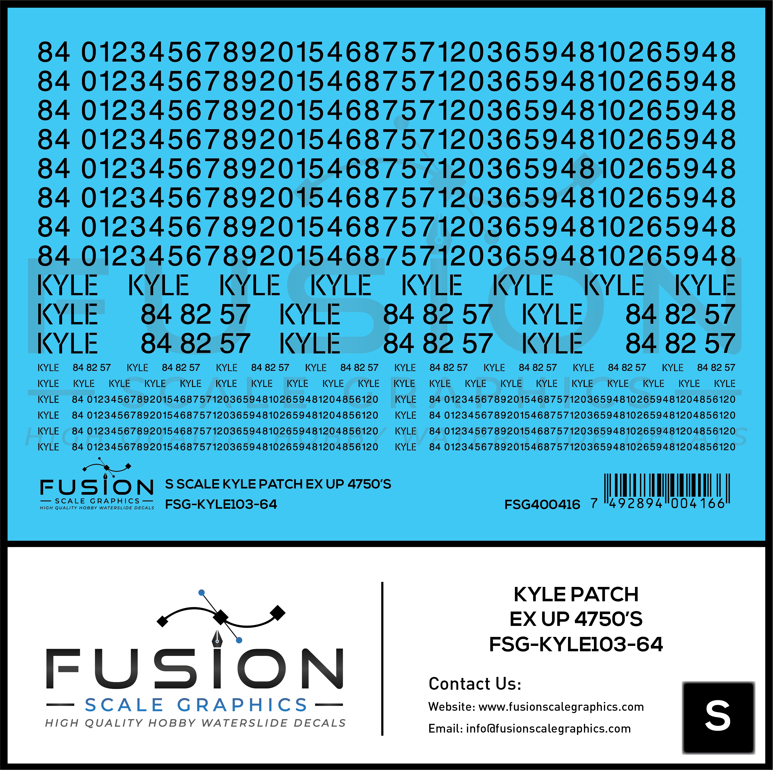 S Scale KYLE Ex UP 4750's Patching Decal Set – A&S Trains