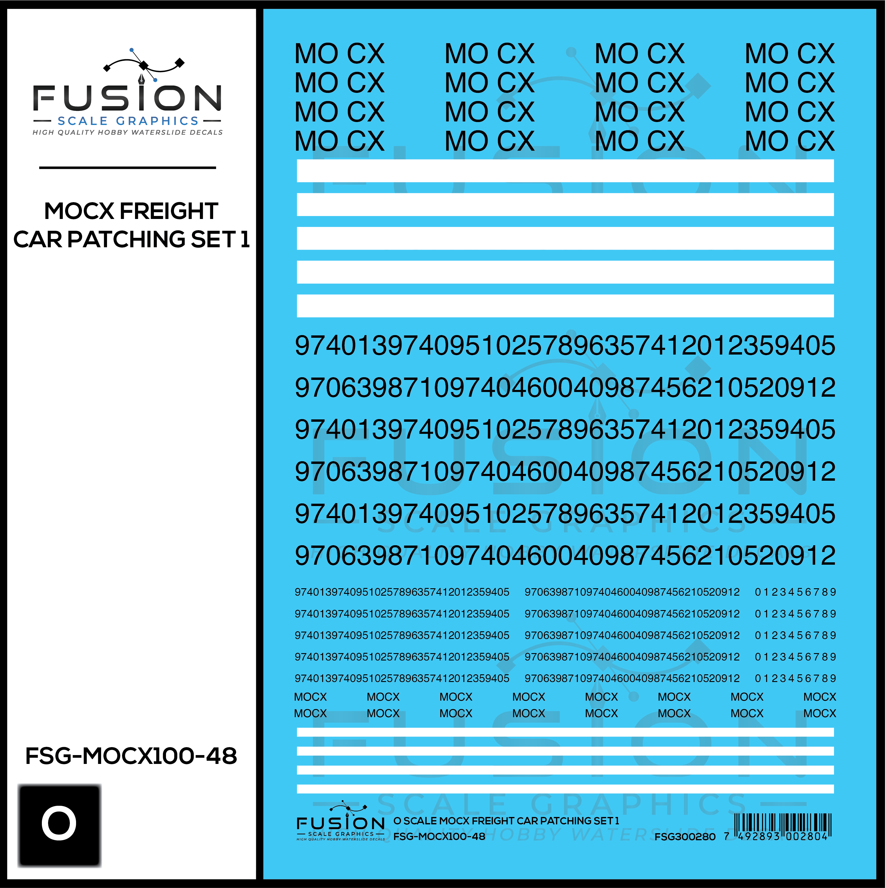 O Scale MOCX Freight Car Patching Set 1 Decal Set – A&S Trains