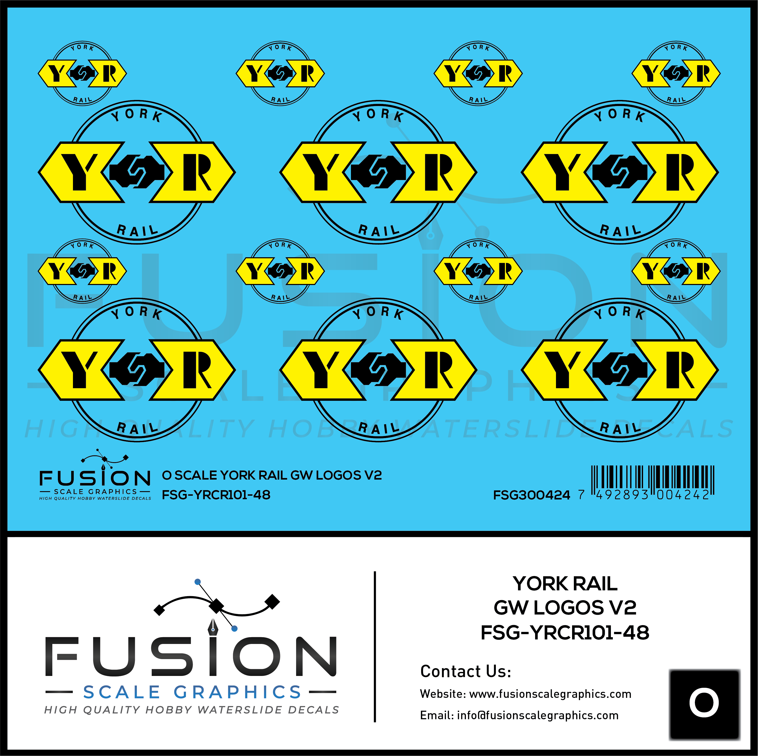O Scale York Rail GW Logos V2 Decal Set – A&S Trains