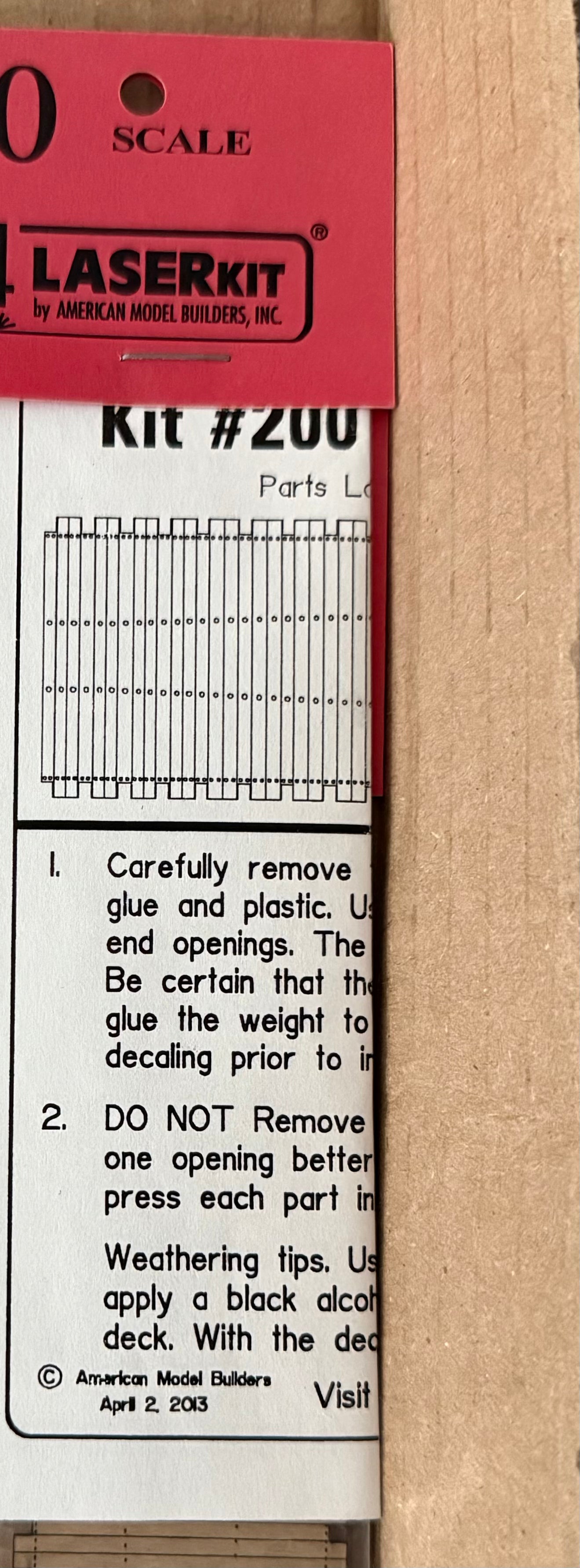 American Model Builders H.O. Scale 200 Wood Deck Set for Tangent GSC 6 ...