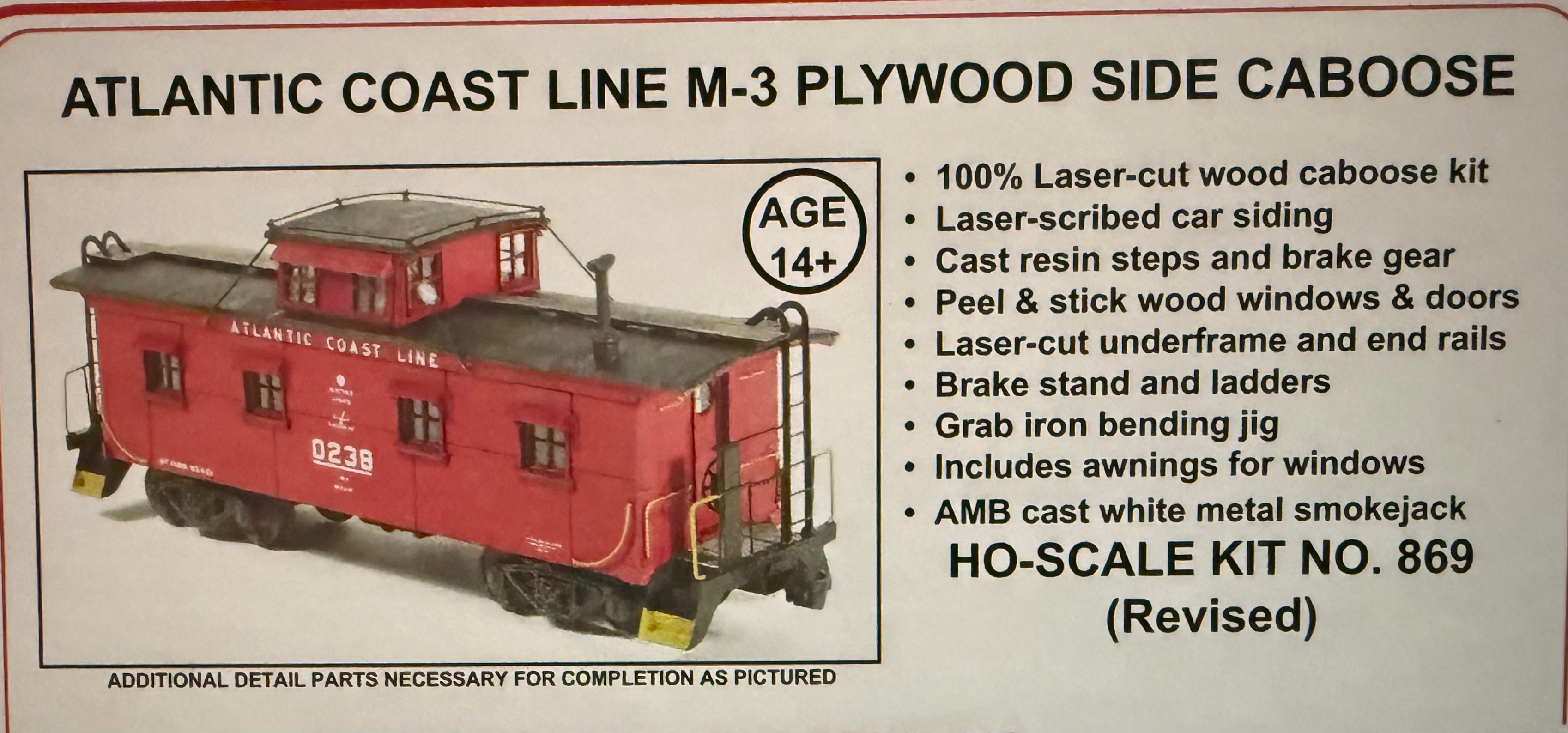American Model Builders H.O. Scale 869 Atlantic Coast Line M-3 Plywood ...