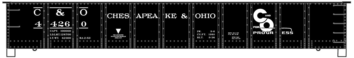 Accurail H.O. Scale 37101 41’ Steel Gondola Chesapeake - Ohio 44267 – A ...