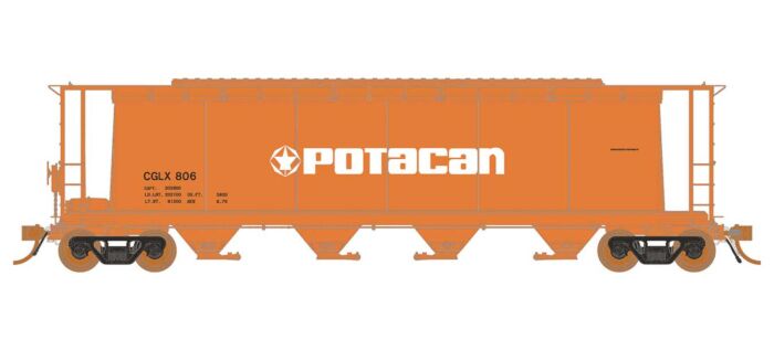 Rapido Trains Inc. H.O. Scale 127017-4 Potacan 3800 CU FT Hopper 848 ...