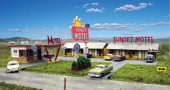 Blair Line N Scale 1001 Sunset Motel - Kit -- Office: 2-5/8 x 1-13/16 ...