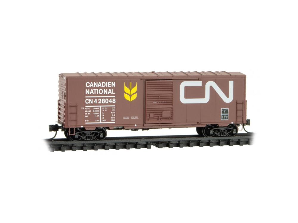 Micro-Trains N Scale Canadian National 40' Standard Box Car Single Doo ...