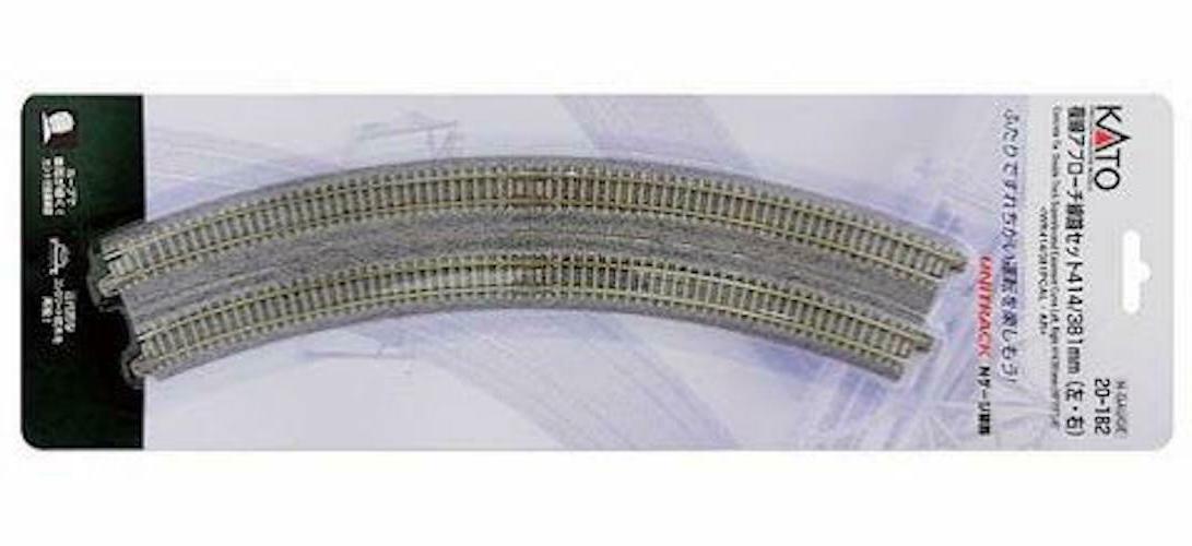 Kato N Scale Track, Curved, Double 20-182 414mm/381mm (16 3/8" - 15 ...