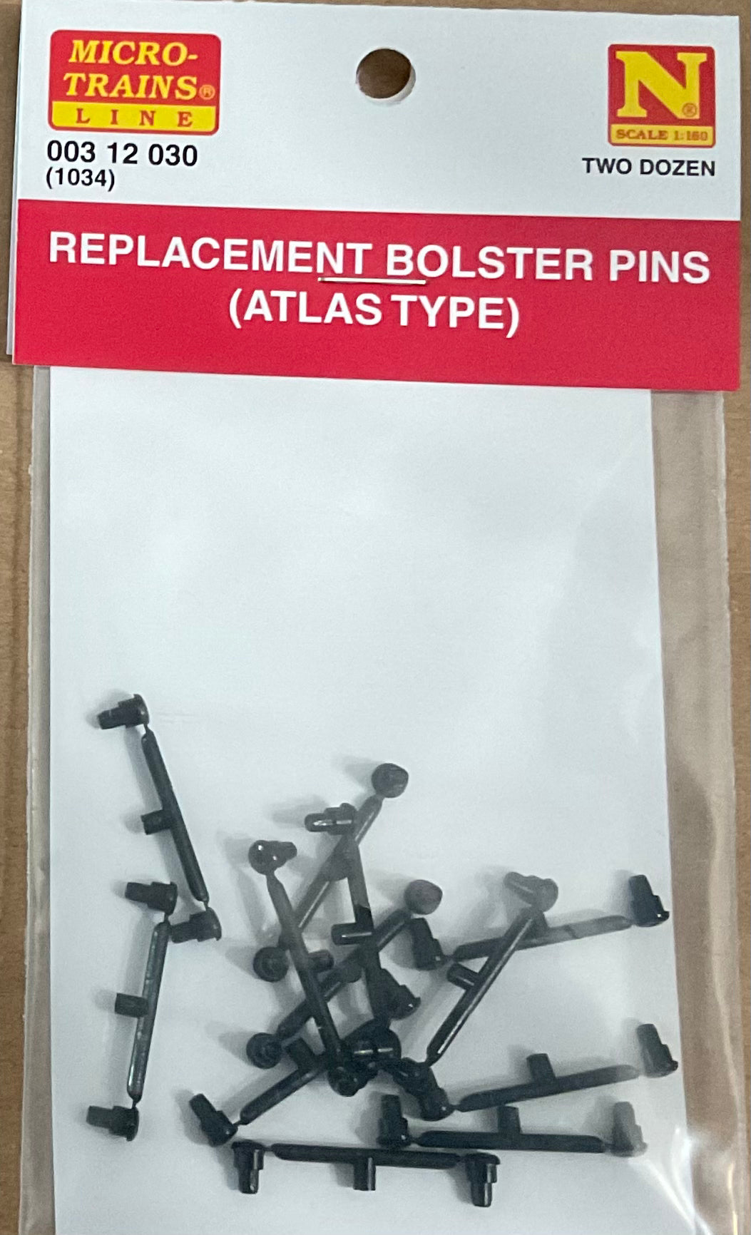 N Scale - Micro Trains - 003 12 030 Conversion Bolster Pins (Atlas-typ ...