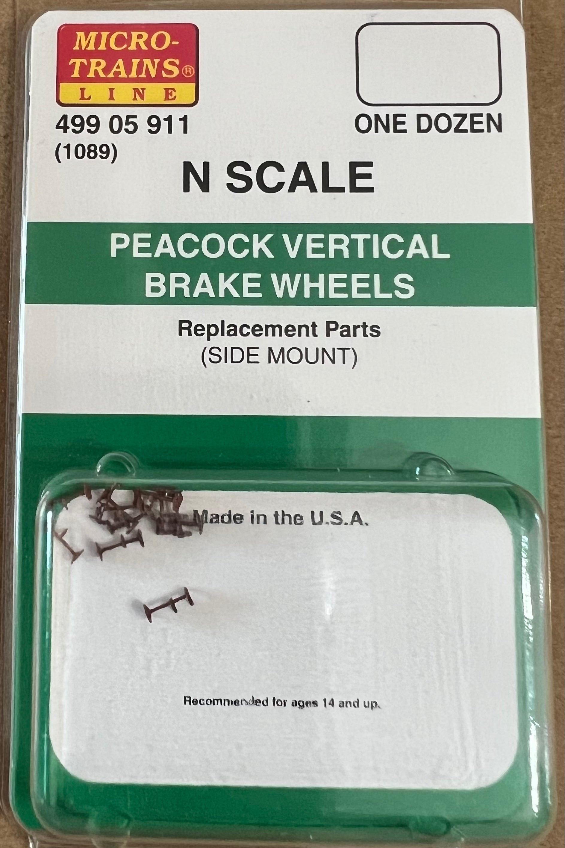 Micro-Trains N Scale 499 05 911 (1089) Brake Wheels vertical 12 ea – A ...