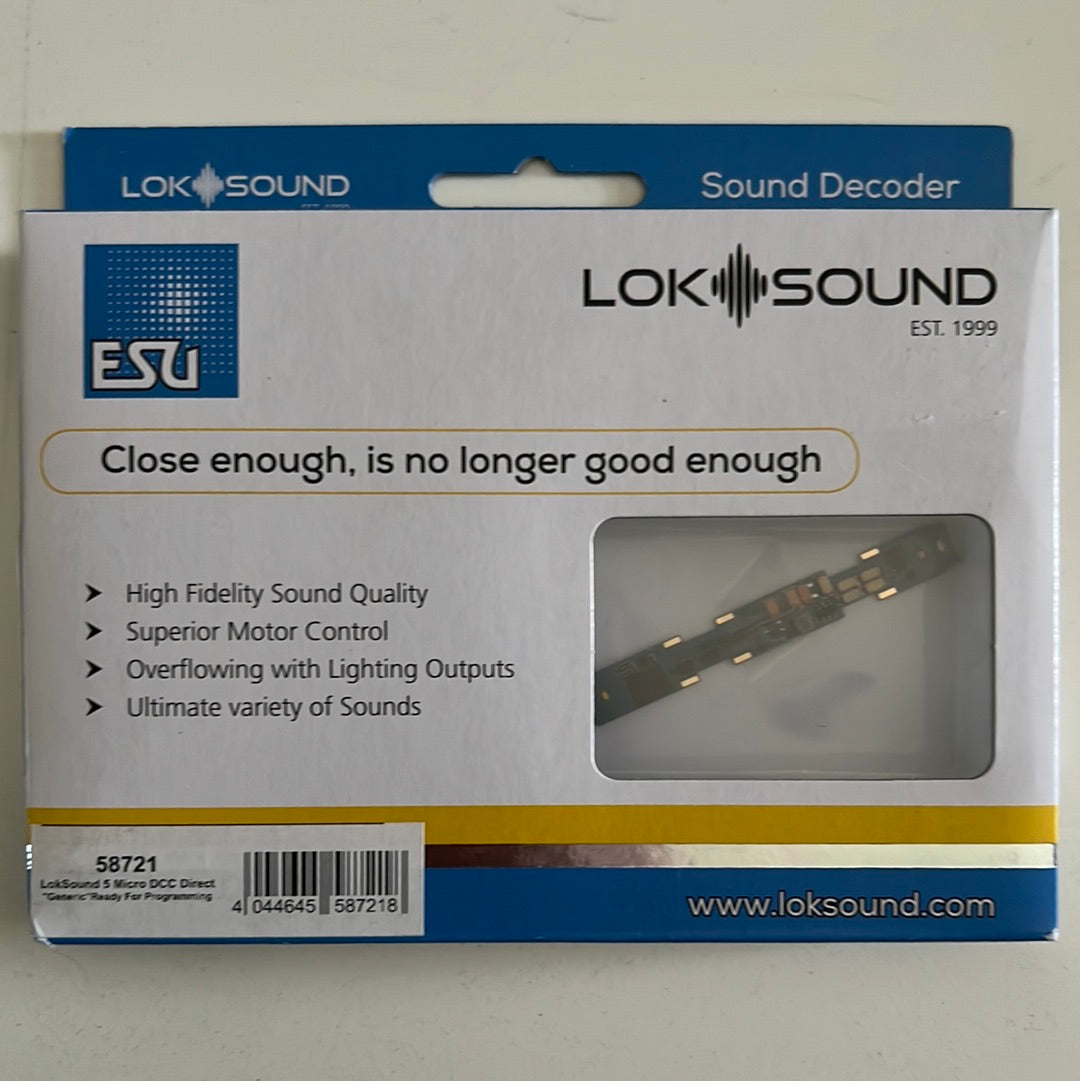 ESU loksound 5 micro dcc direct – A&S Trains
