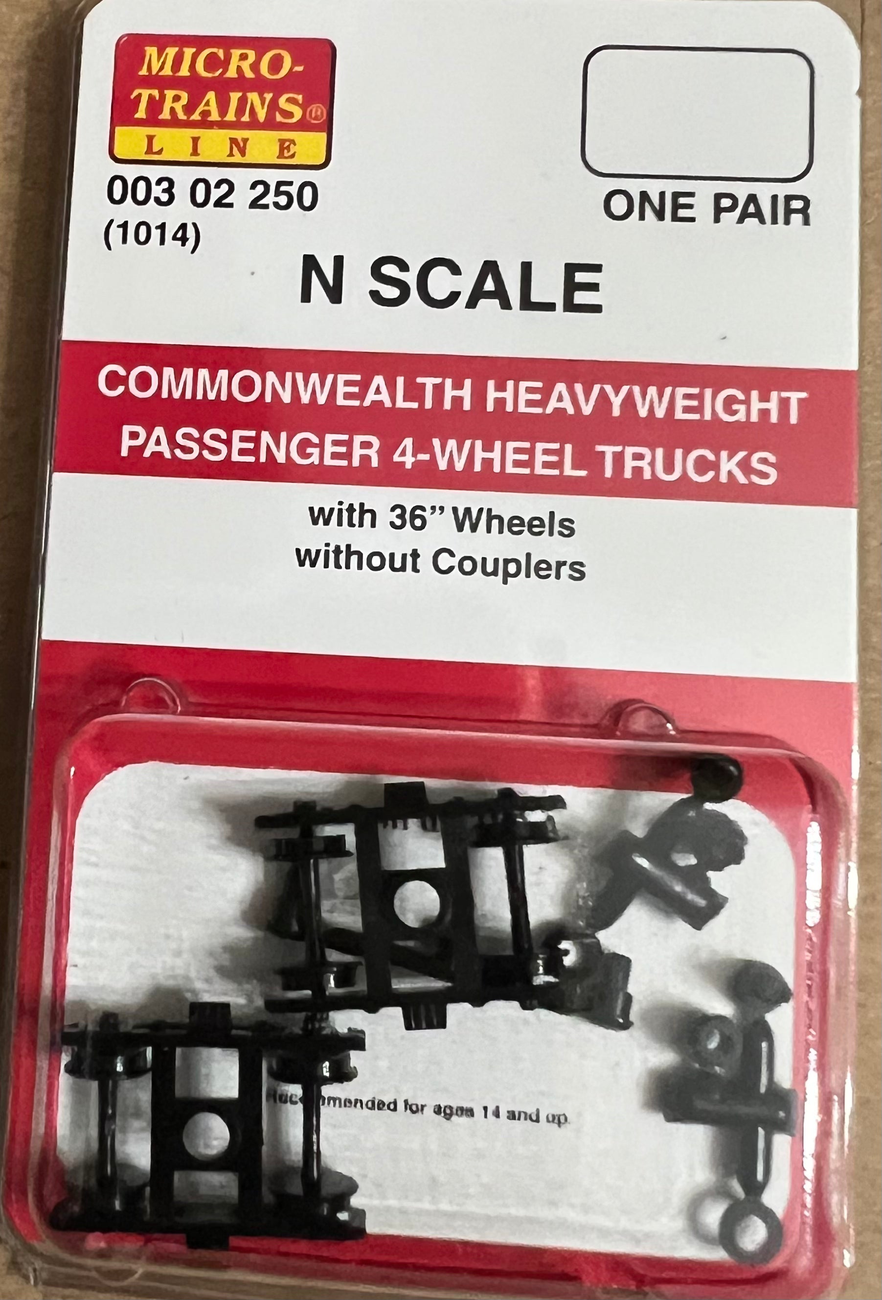 N Scale - Micro Trains - 003 02 250 Commonwlth 4-whl Trk, w/o cplr, 36 ...