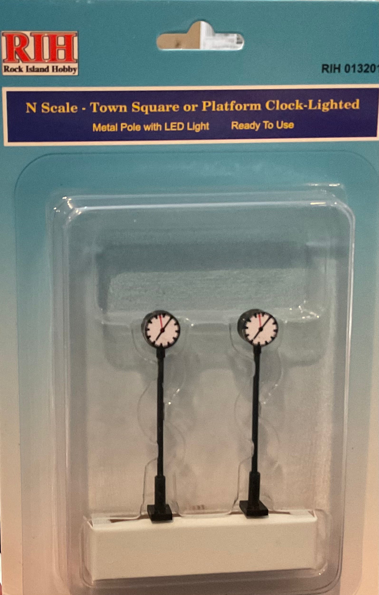 Rock Island Hobby N Scale Platform clock lighted - 2pk RIH013201 – A&S ...