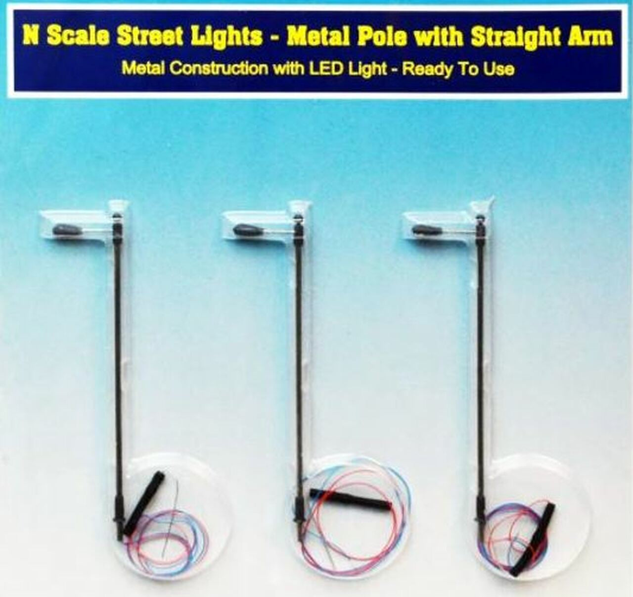 Rock Island Hobby N Scale Street Lights Straight Arm RIH013101 – A&S Trains
